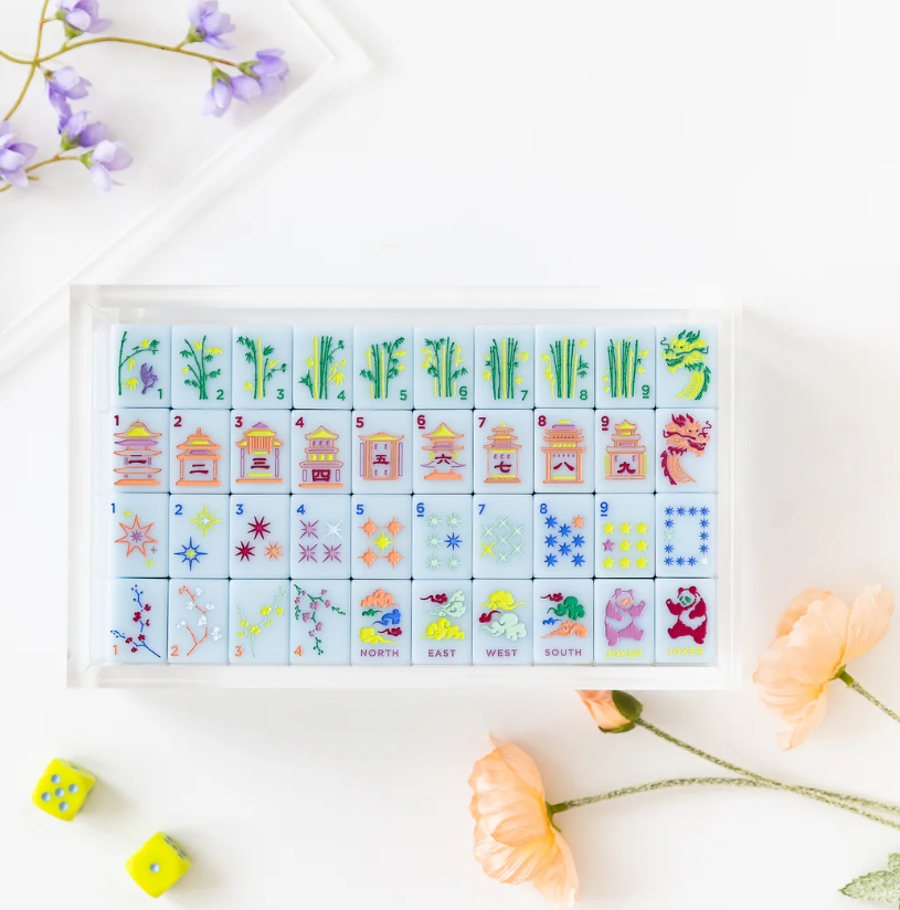 East Meets West Mahjong Tile Set Sky Blue – Vivi's Richardson